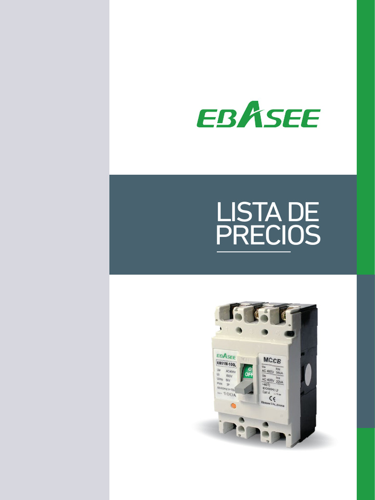 Catálogo Ebasee | PDF | Relé | Ingeniería de la Energía