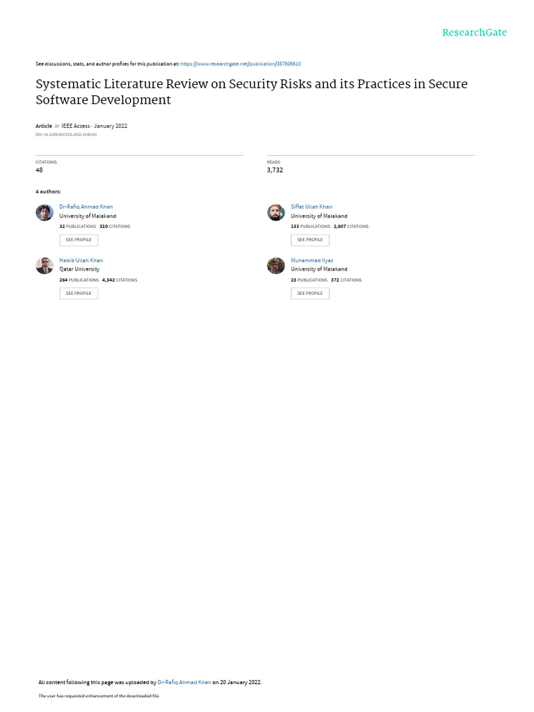 Systematic Literature Review On Security Risks And Its Practices In Secure Pdf Software
