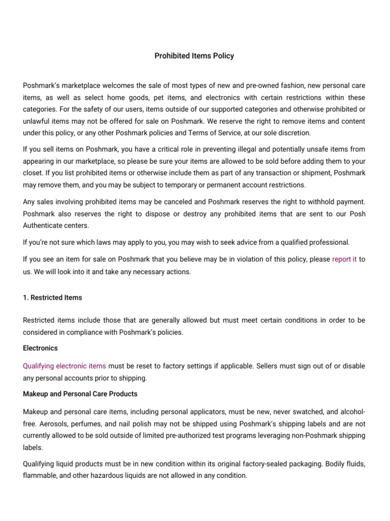 Prohibited-Items-Policy-2-0 Poshmark | PDF | Counterfeit | Copyright ...