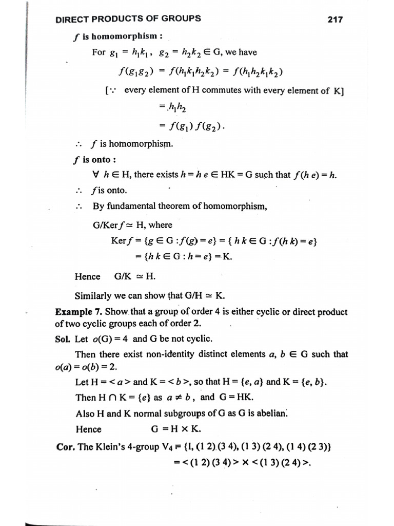 4 Direct Product Groups | PDF