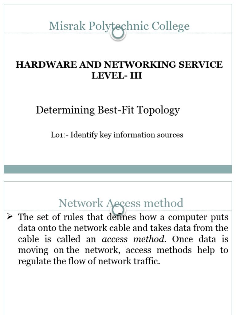 Best-Fit Network Topologies Explained | PDF | Osi Model | Duplex (Telecommunications)