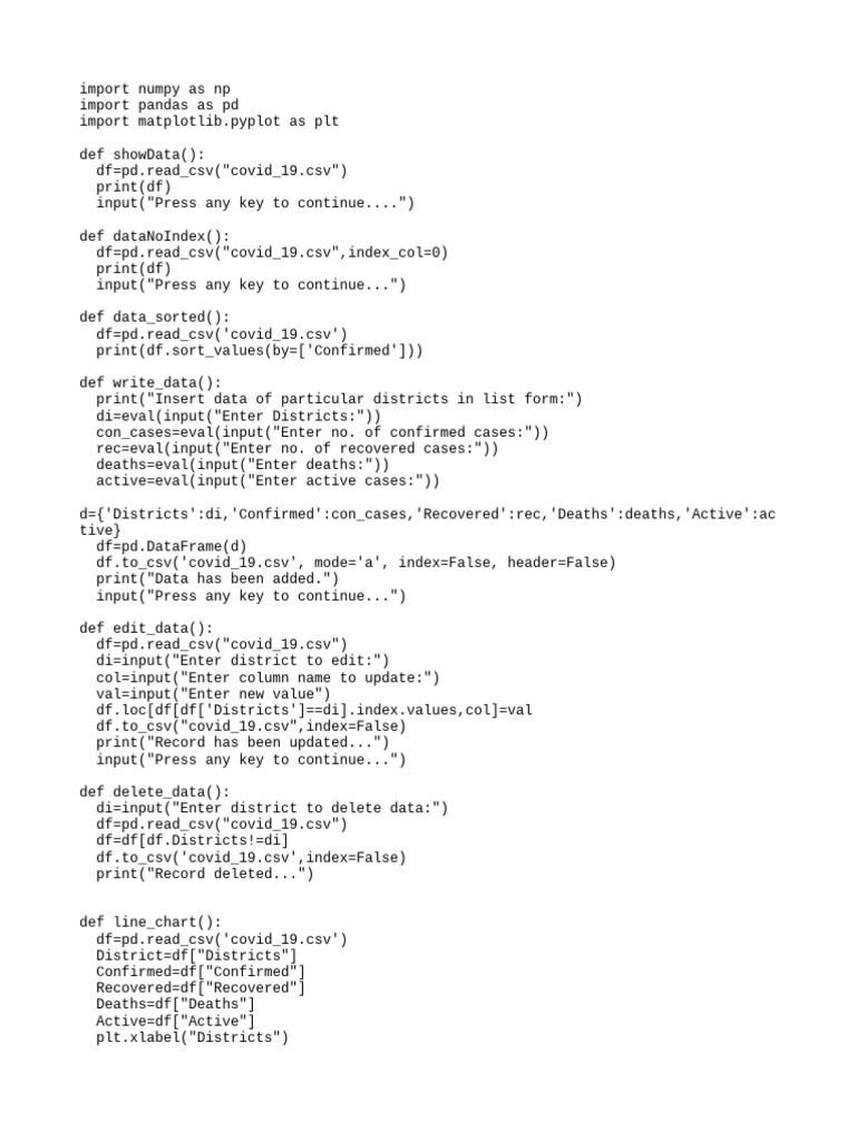 Covid Data Analysis Sample File | PDF | Computing | Computer Programming Covid Data Analysis Sample File | PDF | Computing | Computer Programming