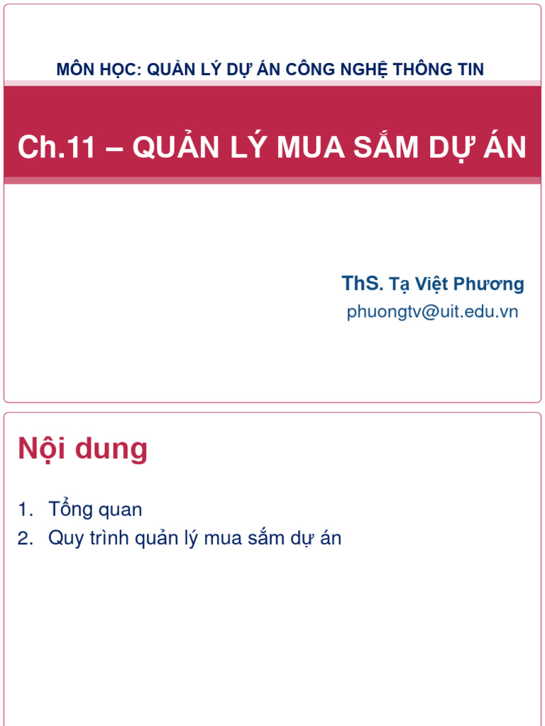 Ch11 - Procurement - SV | PDF