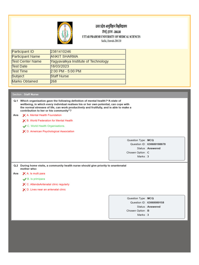 Nursing Competence Assessment Questions | PDF | Nursing | Obsessive ...
