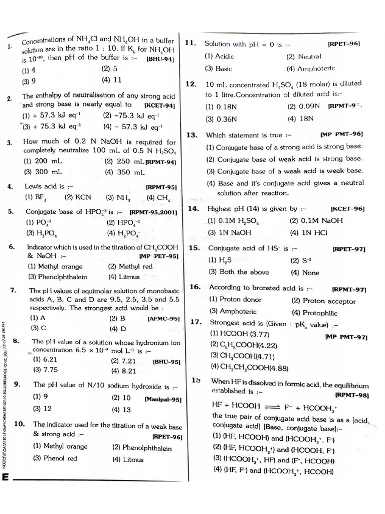 Equilibrium MCQ | PDF