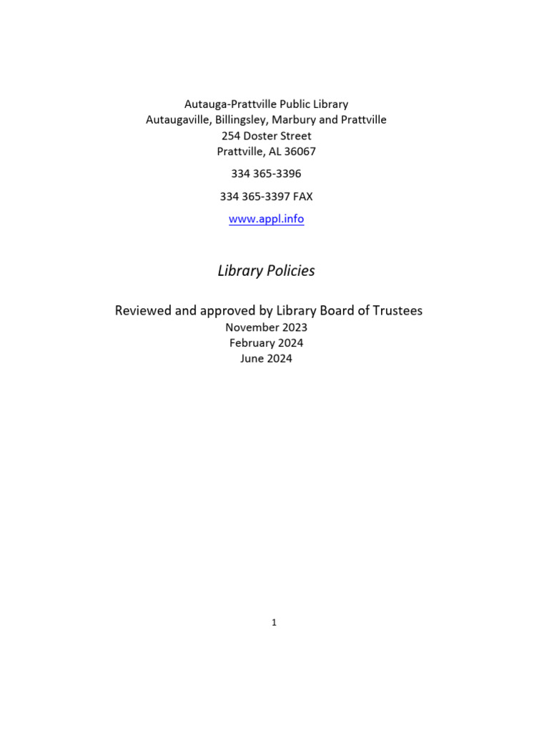 Library Policy | Download Free PDF | Libraries | Internet