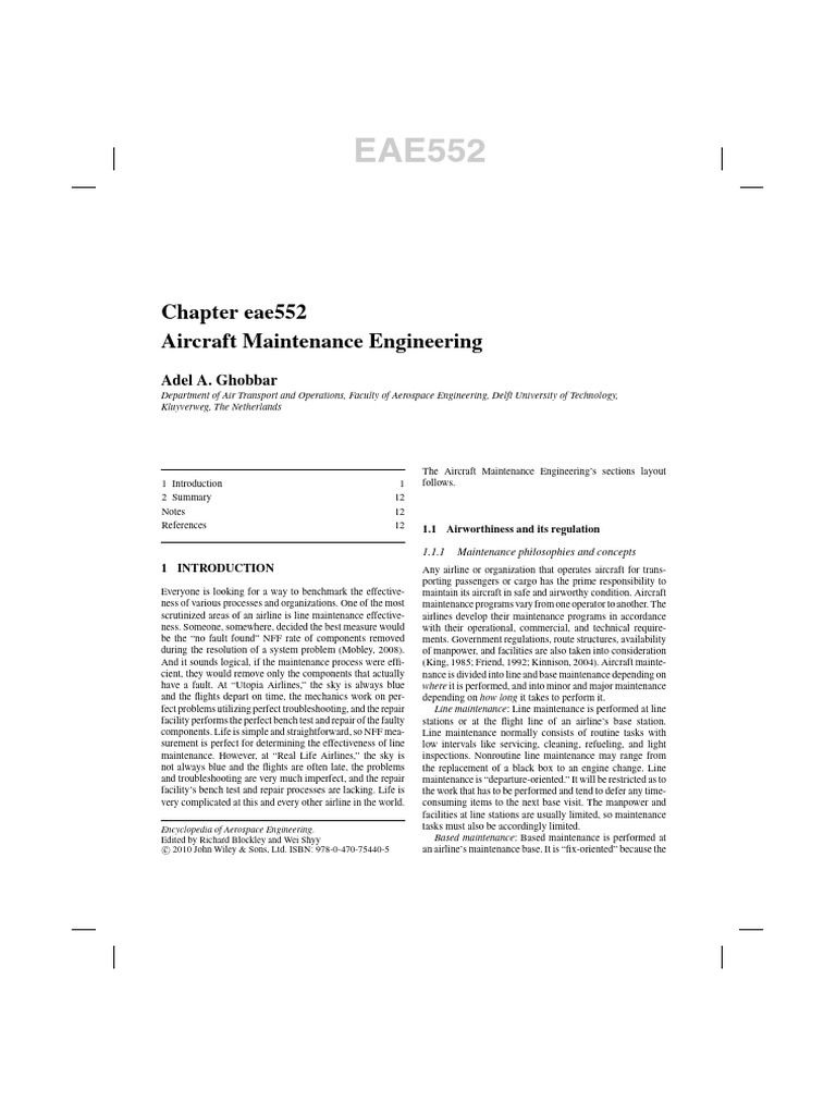 Aircraft Maintenance Engineering | PDF | Aviation