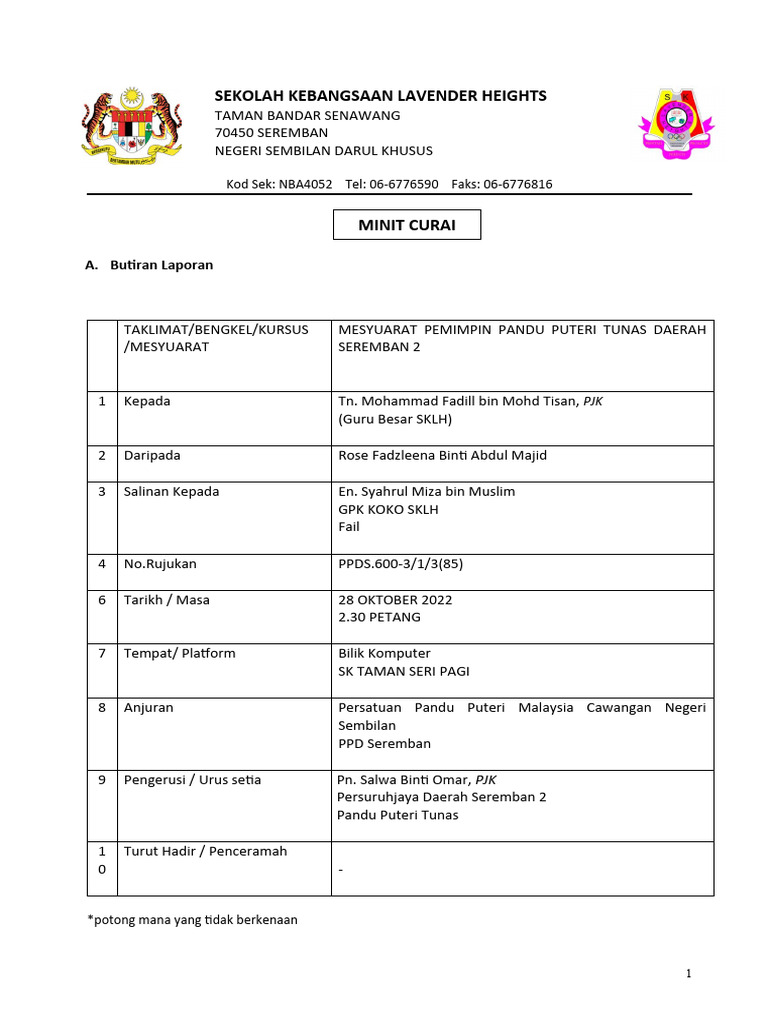 Minit Curai SKLH | PDF