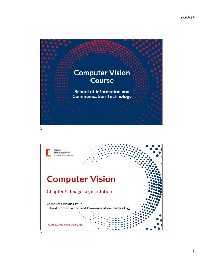 IT5409 Ch5 Segmentation v3 | PDF | Image Segmentation | Computer Vision