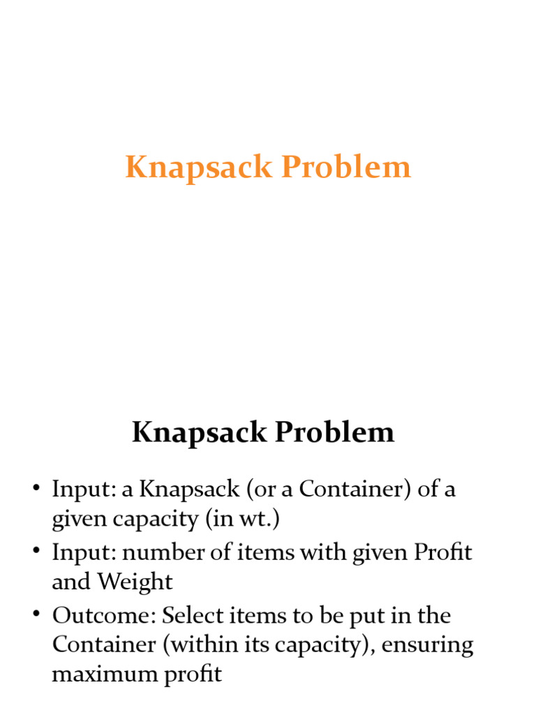 05 Knapsack Fractional - Greedy | PDF | Algorithms | Algorithms And ...