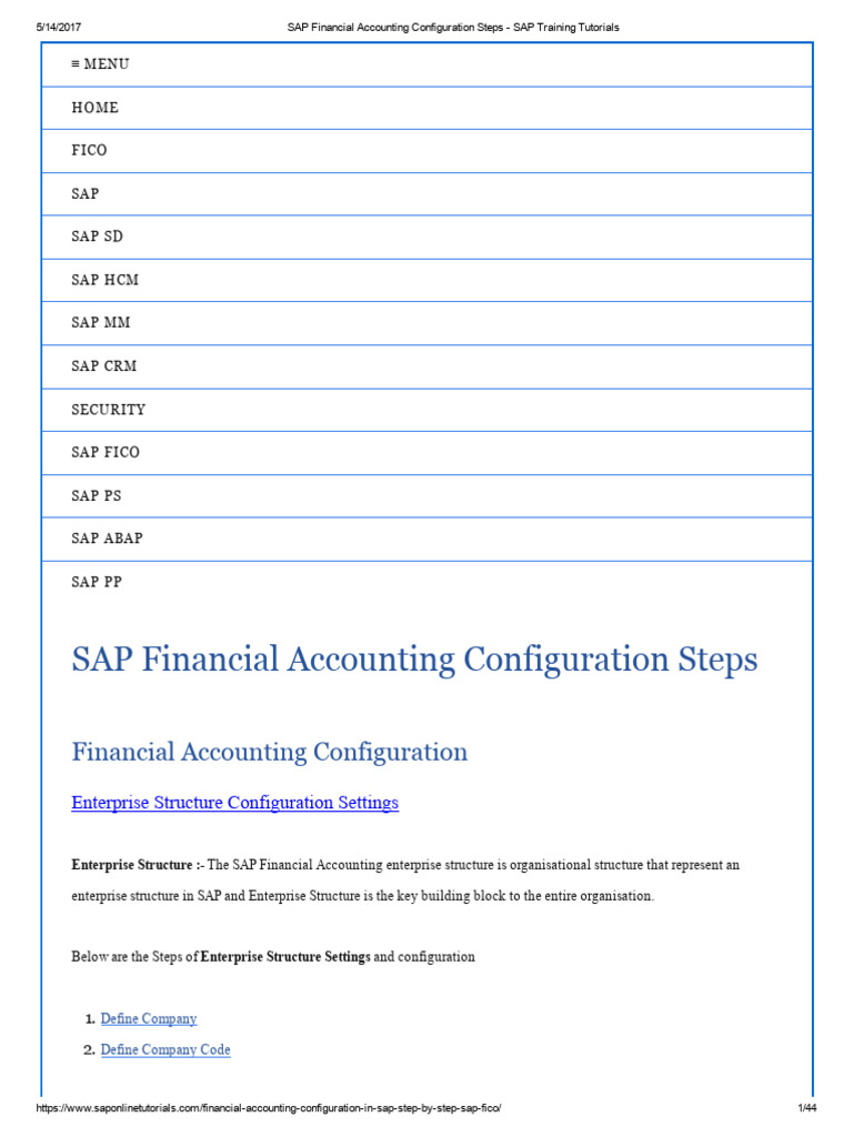 SAP Financial Accounting Configuration S | PDF | Depreciation ...