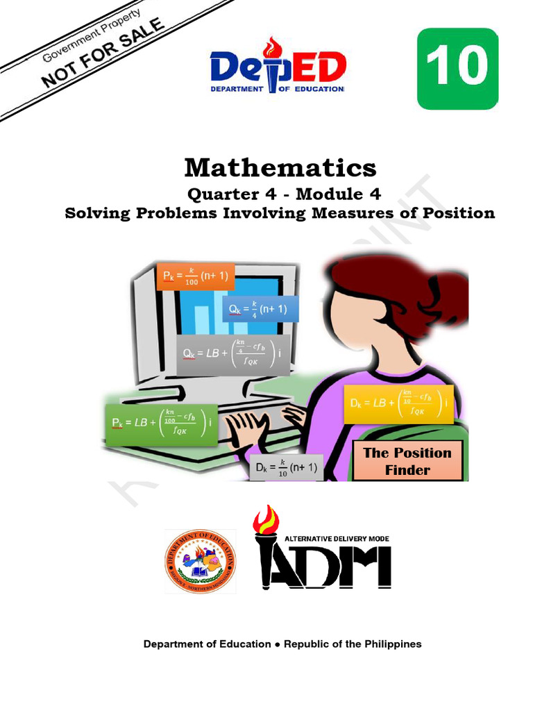 Math10 q4 Mod4 v5 | PDF | Quartile | Percentile