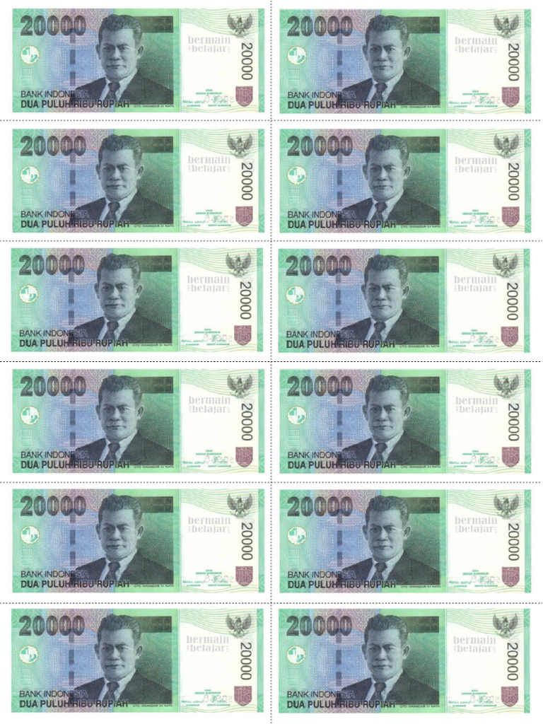 RP 20000 Uang Kertas Mainan | PDF