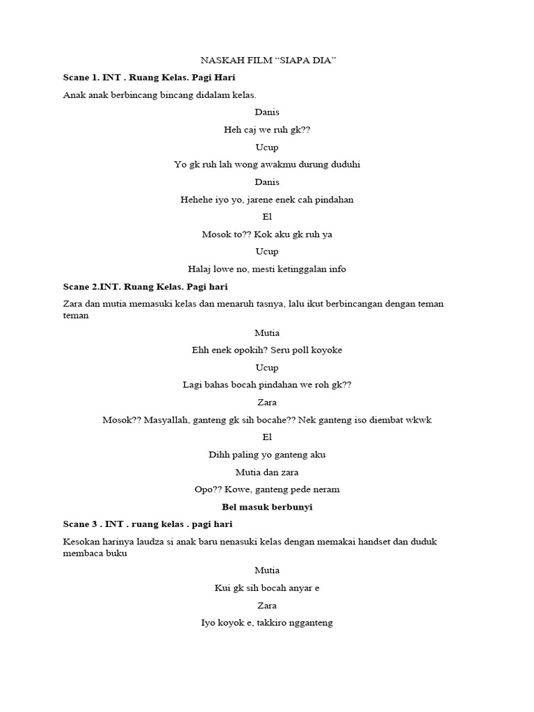 Naskah Film Siapa Dia | PDF