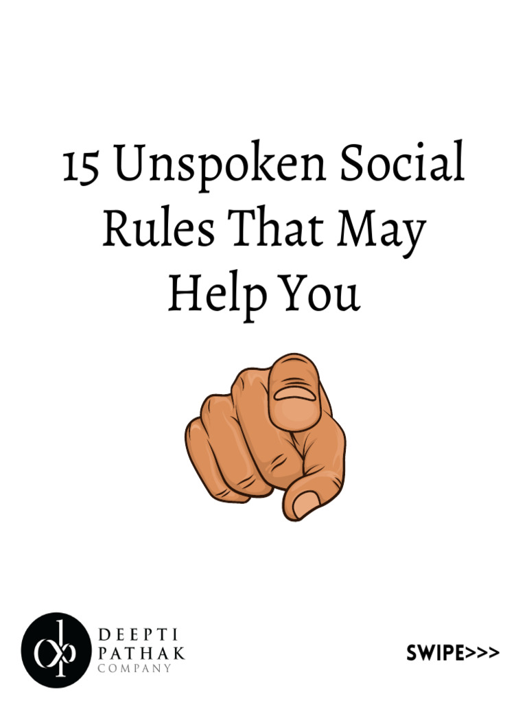 15 Essential Unspoken Social Rules | PDF