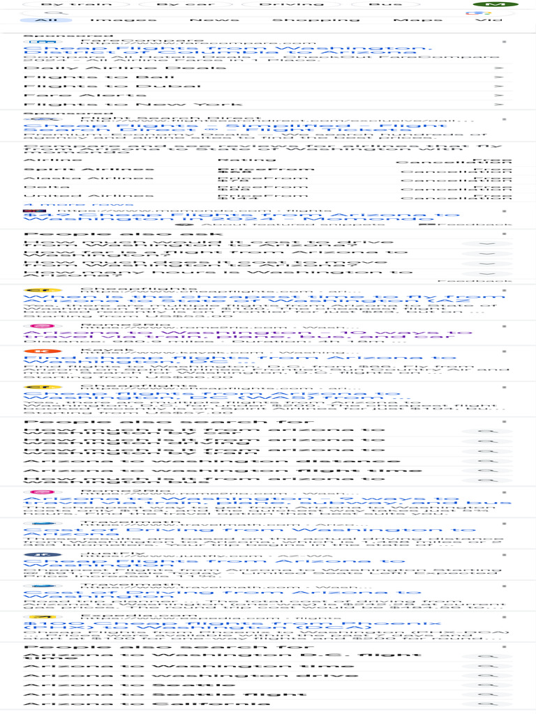 How Much Is It From Arizona To Washington - Googl | PDF | Airlines ...