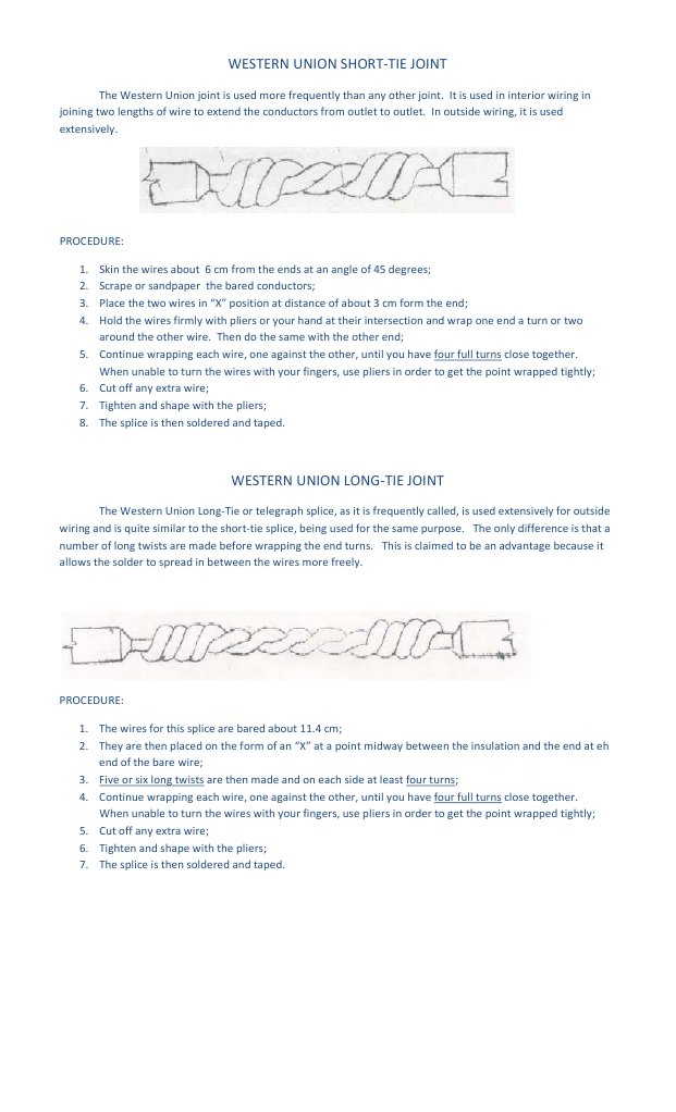 Western Union Splice Techniques Guide | PDF