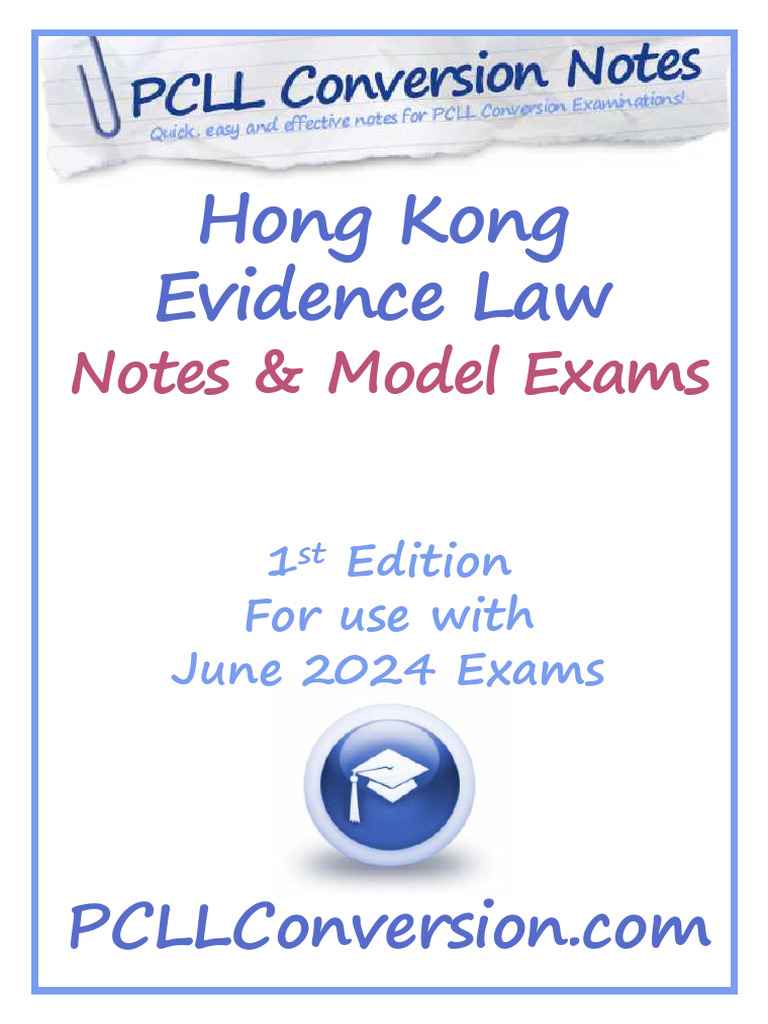 PCLL, Hong Kong Evidence Law Notes | PDF | Burden Of Proof (Law ...