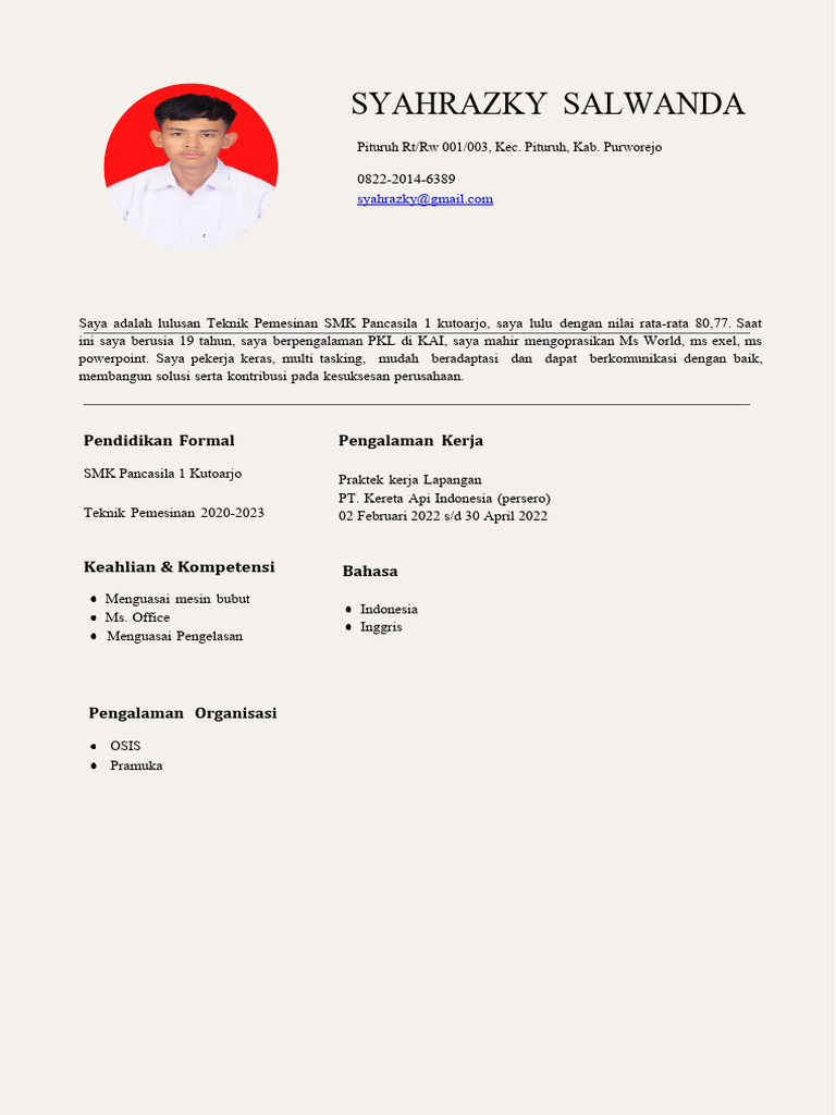 CV Wanda | PDF | Kesehatan Holistik