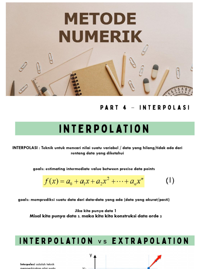 Kuliah 4 Metnum Interpolasi | PDF