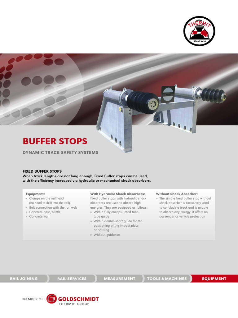 Thermit Brochure Buffer Stop | PDF | Rail Transport | Brake