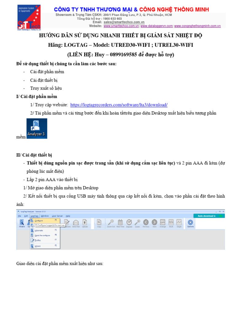 HDSD NHANH - UTRED30-wifi - SMARTTECH | PDF