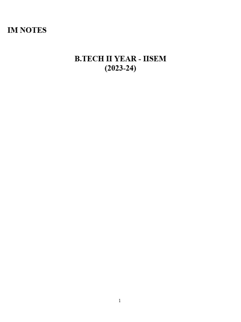 Im Notes Ece | Download Free PDF | Incentive | Motivation