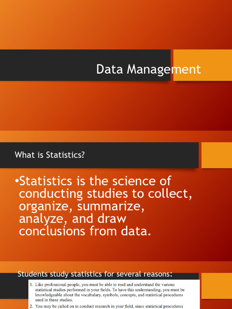 Data Management | PDF | Statistics | Level Of Measurement