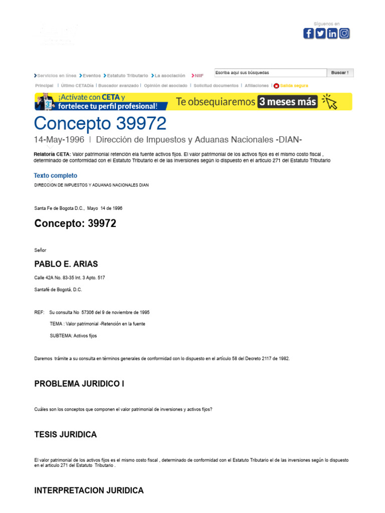 Concepto 39972 Mayo 1998 | PDF | Bienes (Ley) | Bolsa