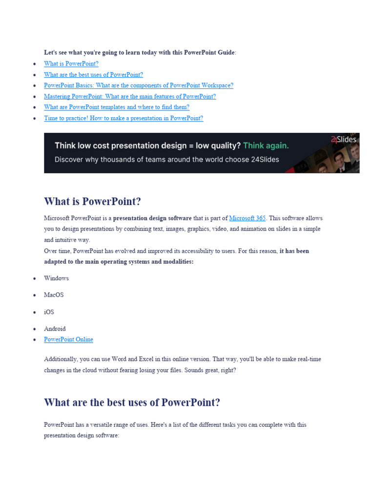 Power point hand out | PDF | Microsoft Power Point | Window (Computing)