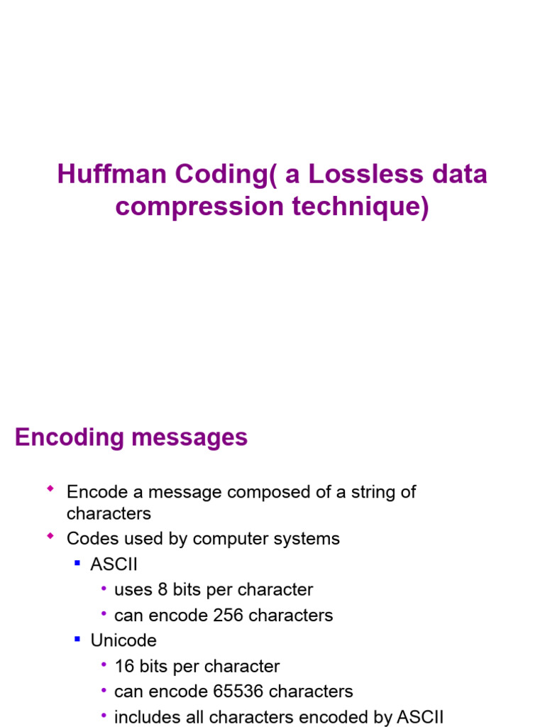 11 Huffman Coding | Download Free PDF | Code | Character Encoding