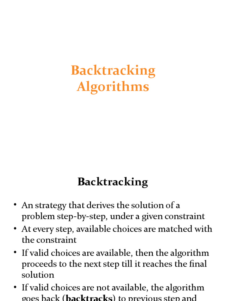 14 Backtracking Pdf Algorithms Graph Theory