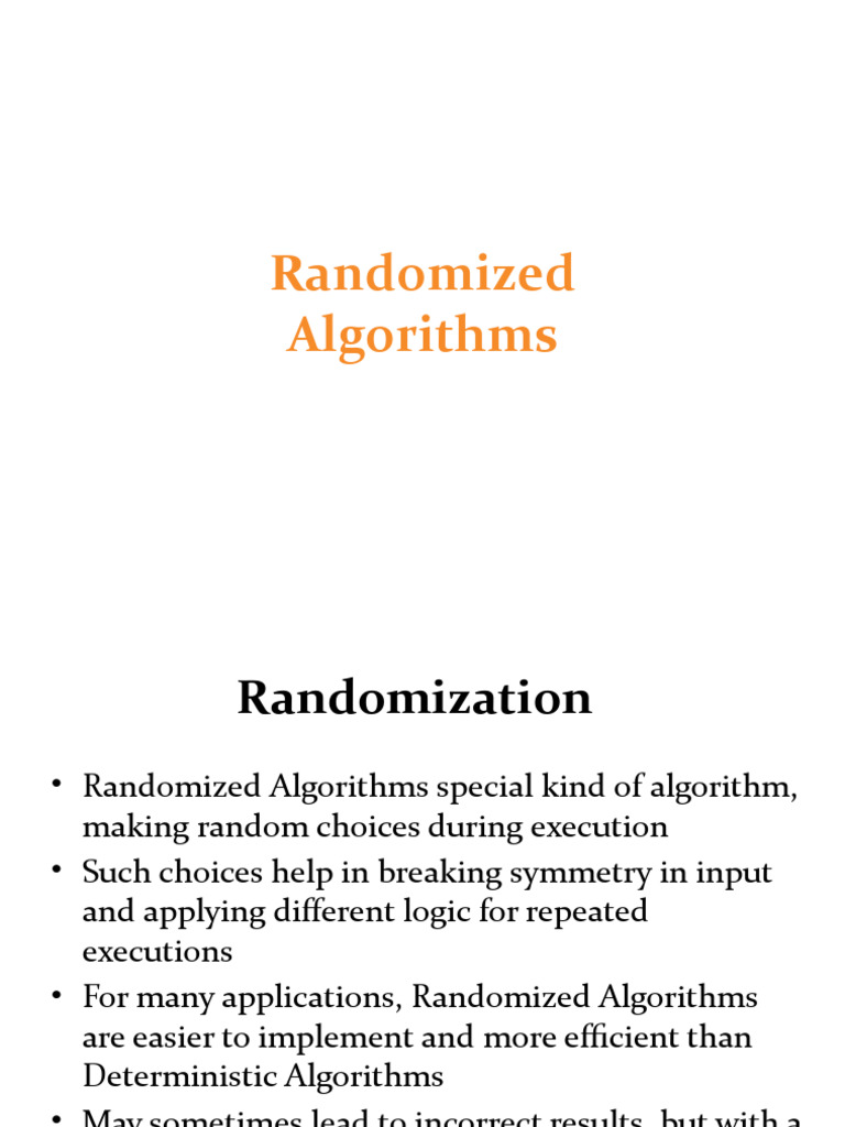 18 Randomized Algorithms Pdf Theory Of Computation Mathematical Logic