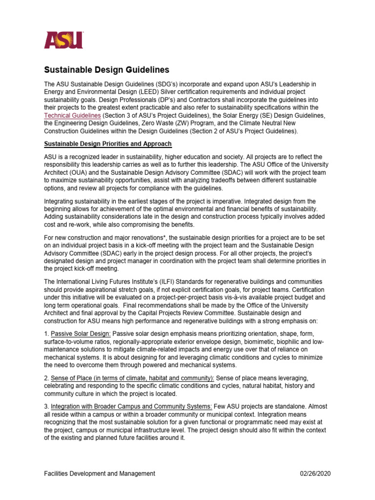 Sustainable Design Guidelines | PDF | Sustainable Design | Sustainability