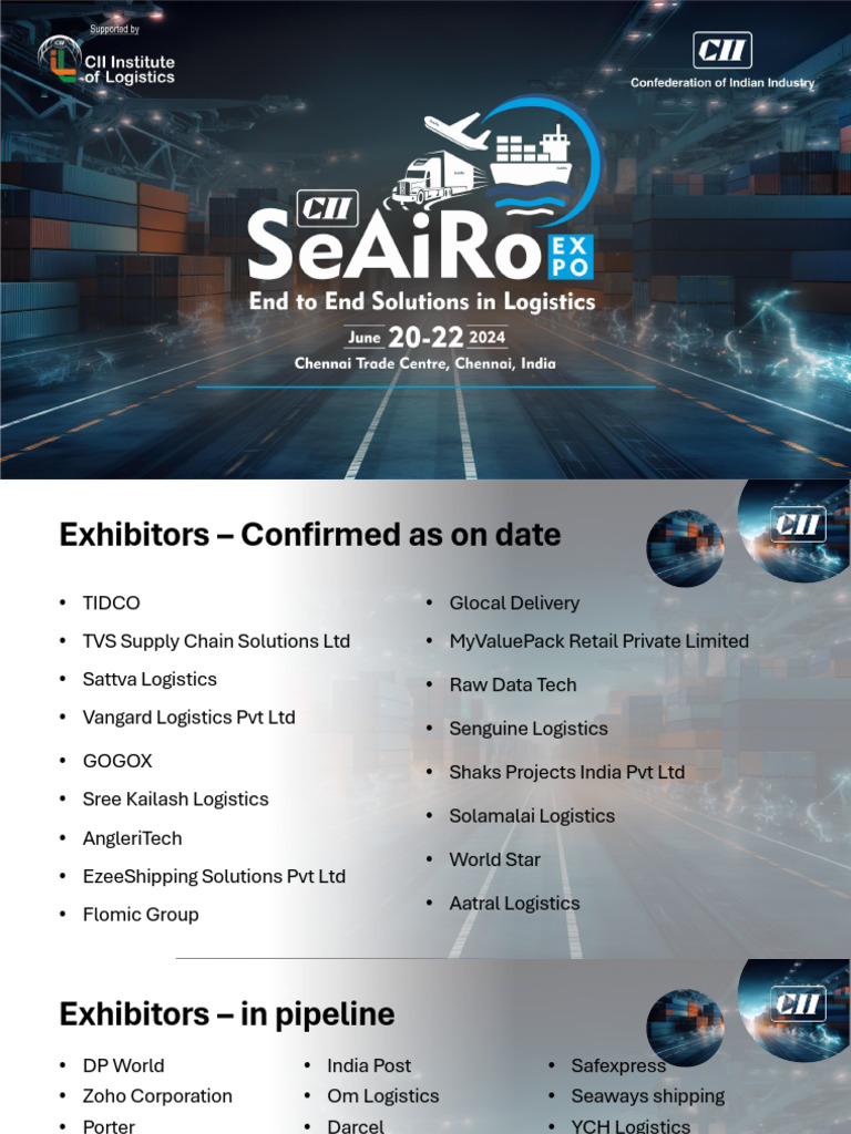 CII SeAiRo Expo 2024 - List of Exhibitors | PDF
