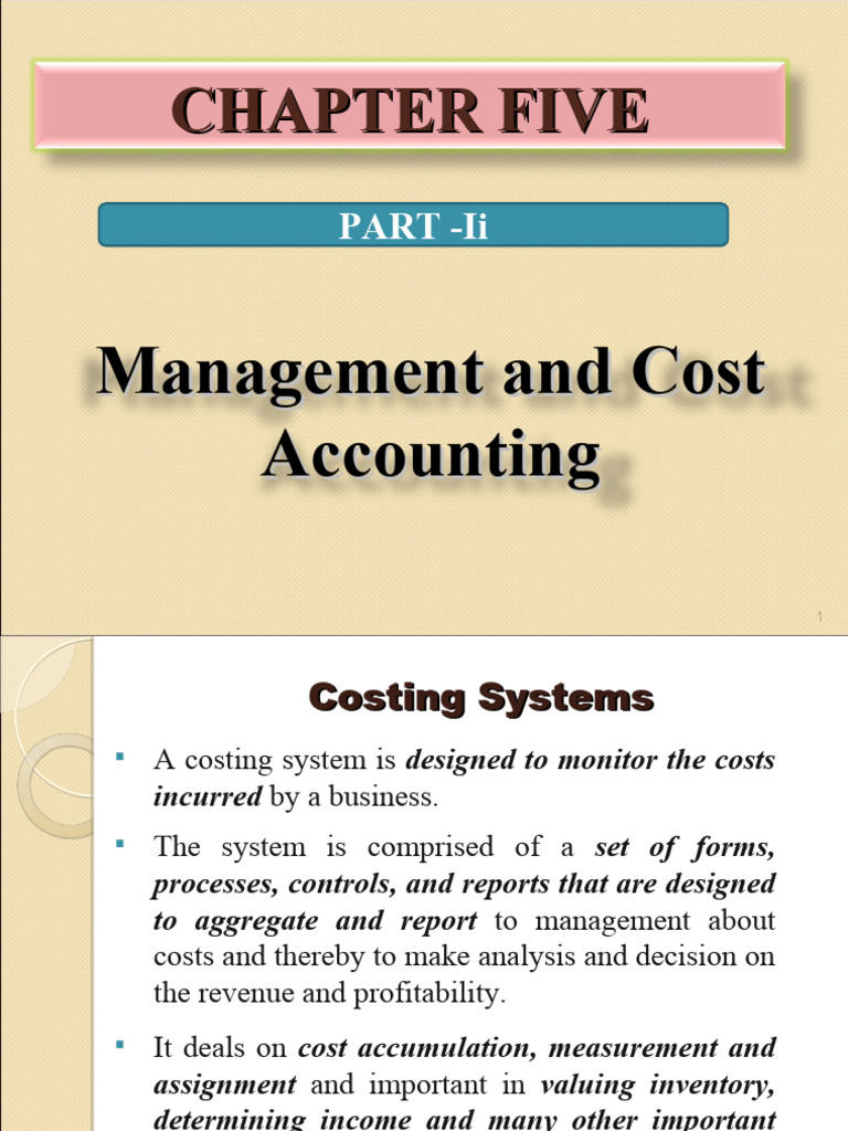 Management and Cost Accounting System Part II | PDF | Cost Of Goods ...