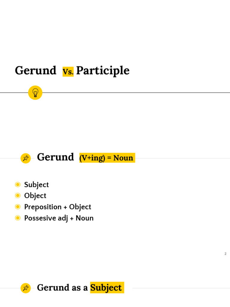 Gerund Vs Participle - Tarun Grover | PDF | Adjective | Verb
