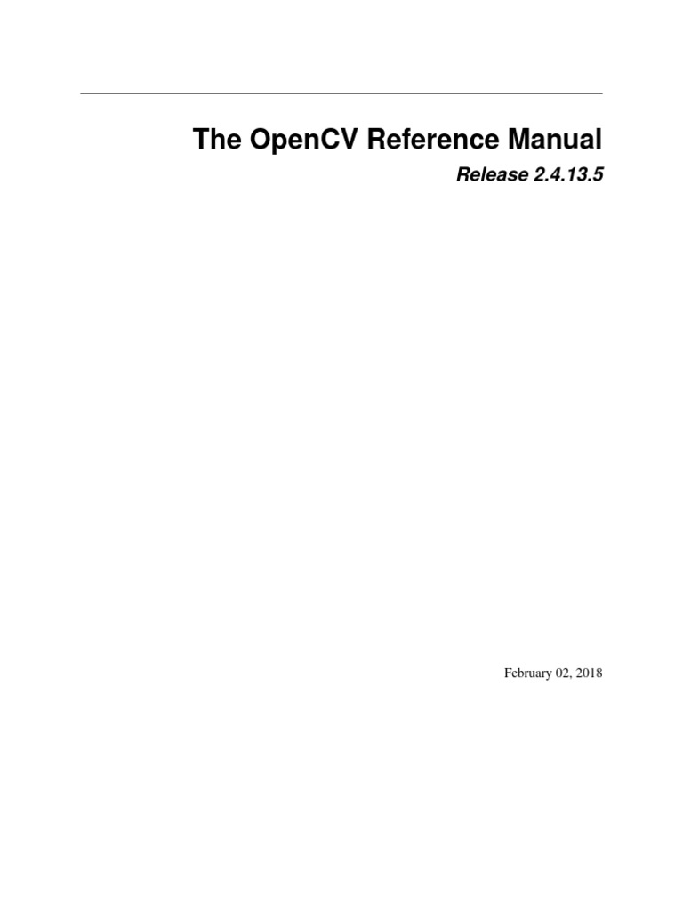 Opencv 2 Refman | PDF | C++ | Computer Programming