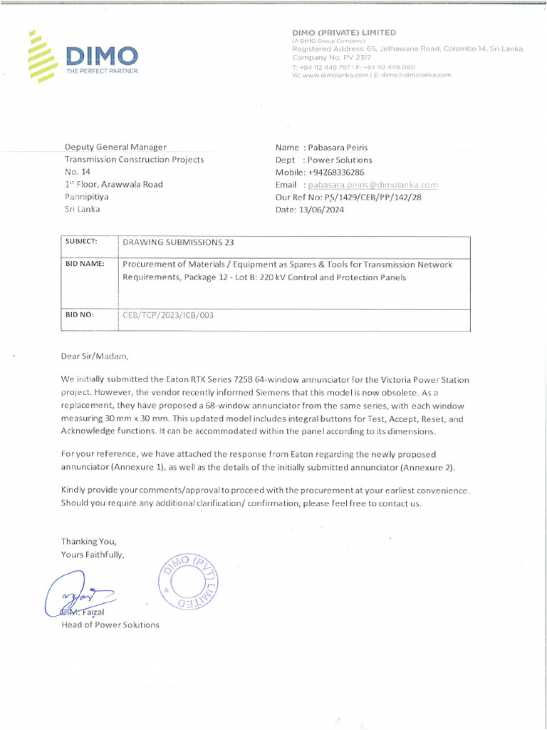142_Cover Letter_Drawings Submission 23 | PDF
