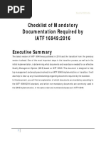 LIST OF MANDATORY AND NON-MANDATORY DOCUMENTS IATF 16949 | PDF | Audit ...