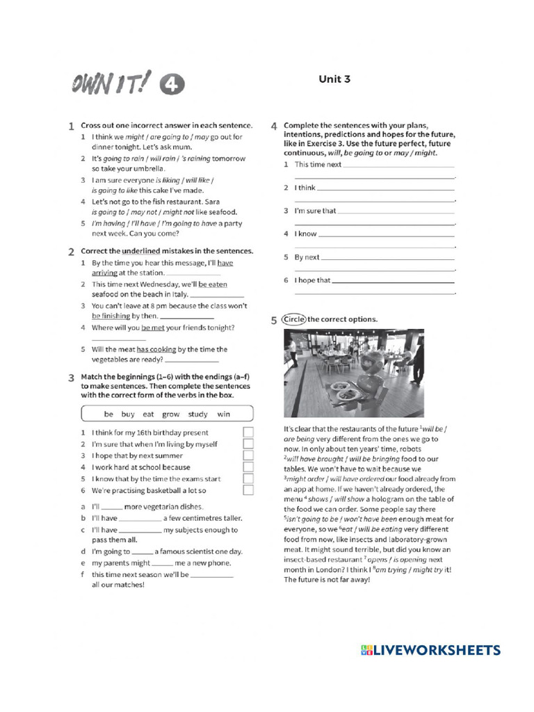 Own it 4 - Test - U03 | PDF