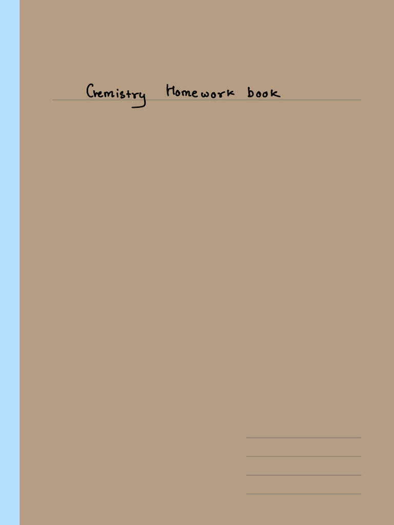 Chemistry Homework | PDF