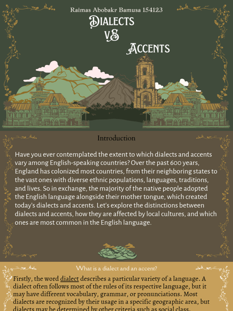 Understanding Accents and Dialects | PDF | English Language | Accent ...