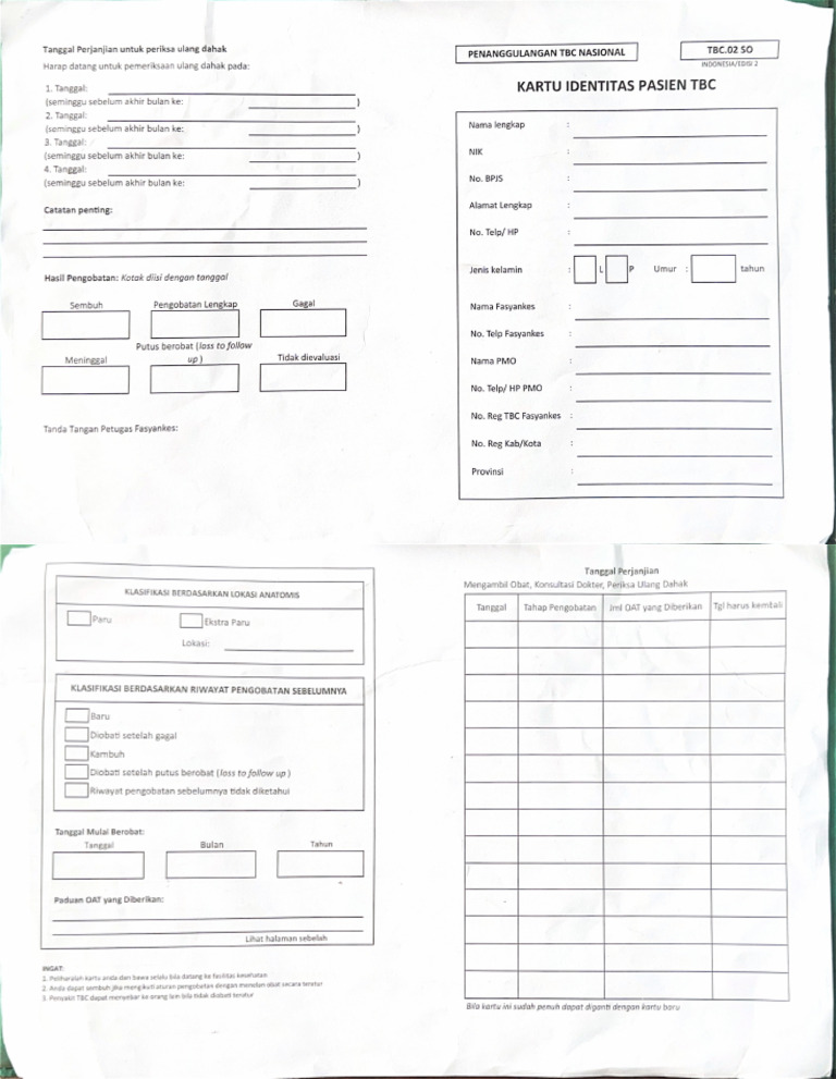 Kartu Identitas TB 02 | PDF