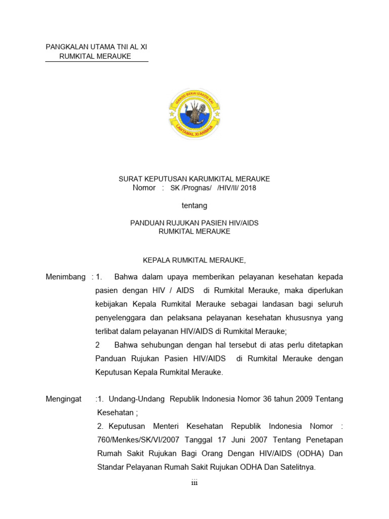 SK Panduan Rujukan HIV | PDF