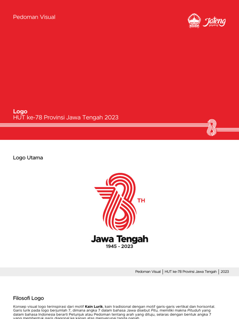 Pedoman Visual Logo Jateng 78 | PDF
