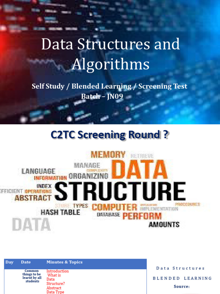 DSA Blended Learning | PDF | Algorithms And Data Structures | Algorithms DSA Blended Learning | PDF | Algorithms And Data Structures | Algorithms