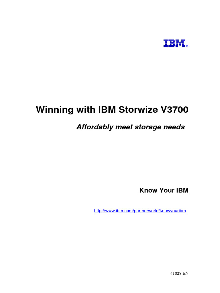 Winning With IBM Storwize V3700: Affordably Meet Storage Needs | PDF | Computer Data Storage ...