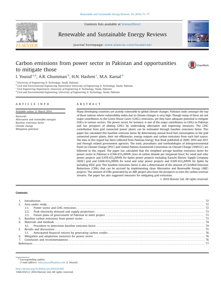 Emission Factor Paper | PDF | Climate Change Mitigation | Climate Change