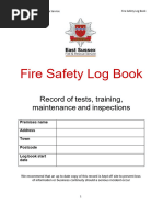 Fire Safety Log Book Template | PDF | Fire Safety | Fires